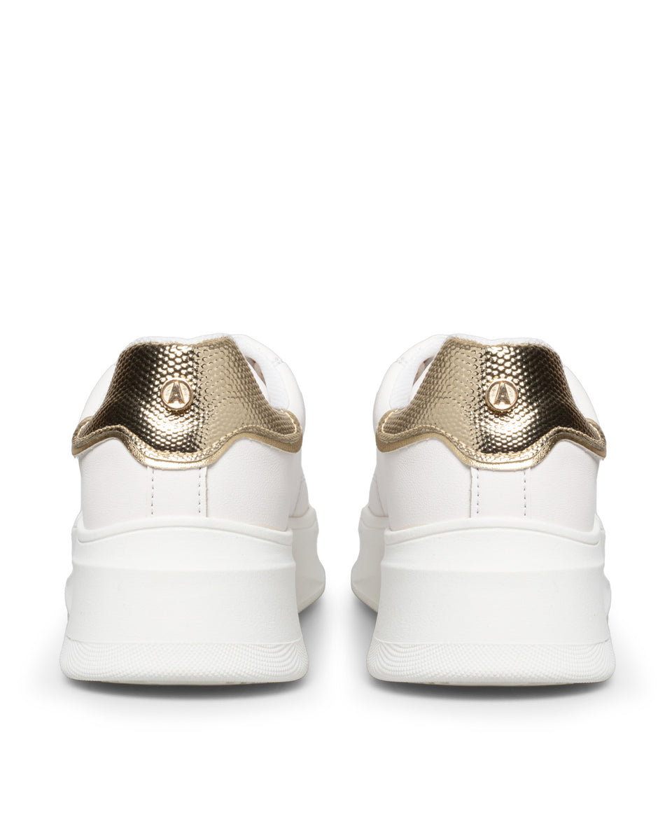Tenis Blanco Talón Oro 7072 – Zata Selection